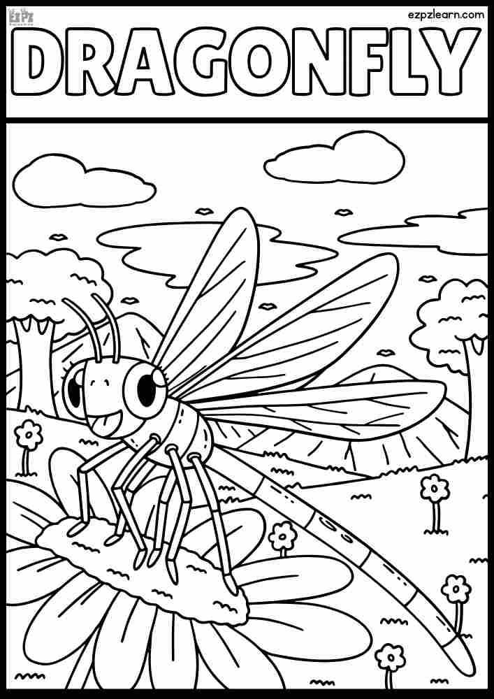 Color a dragonfly online! Free interactive dragonfly coloring page—color, download, and print ...